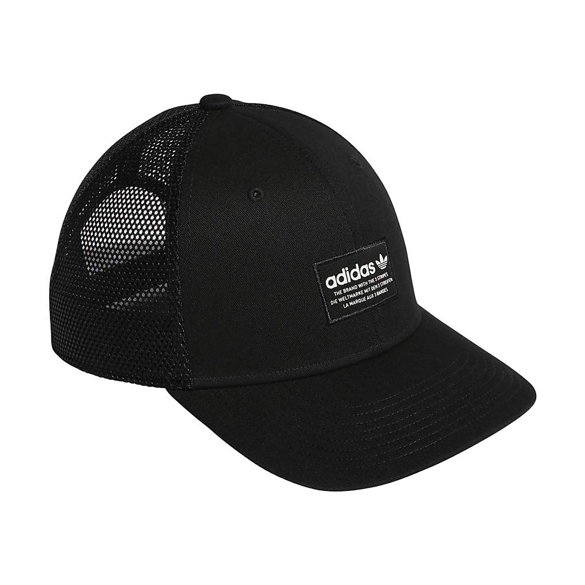 adidas Originals Men's Originals Trefoil Trucker, Black/White, One Size