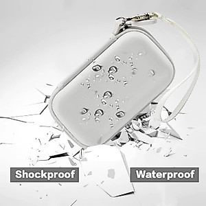 ANKHOH Label Makers Case Compatible with Label Maker Machine and Taps, Mini Sticker Maker Labeling Printer Storage Organizer Holder Fits for USB Cable and Accessories-Box Only, White