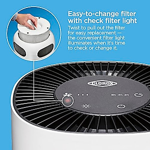 Clorox Air Purifiers for Home, True HEPA Filter, Small Rooms Up to 200 Sq Ft, Removes 99.9% of Mold, Viruses, Wildfire Smoke, Allergens, Pet Allergies, Dust, AUTO Mode, Whisper Quiet