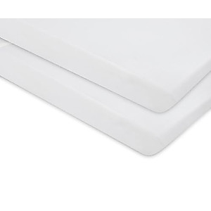 Ely's & Co. Changing Pad Cover Set | Cradle Sheet Set 100% Cotton Jersey Knit 2 Pack (White)