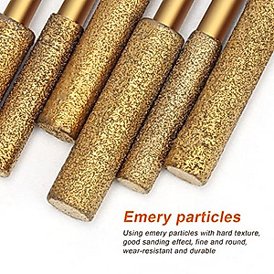 Coolrunner 21 PCS Diamond Chainsaw Sharpener Chainsaw Diamond Sharpener in 3 Size Diamond Chainsaw Sharpener Burr, Polishing Grinding Tool for Electric Chain Saw, Stone Carvings(4mm, 4.8mm, 5.5mm)