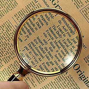 SFMZCM Magnifying Glass Handheld Old Man Reading Professional Reading Metal Dragon Handle Optical high-Definition Jewelry Identification