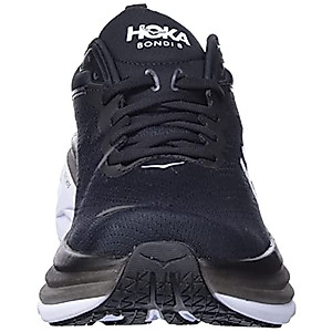 Hoka Men's Bondi 8 Sneaker, Black/White, 10