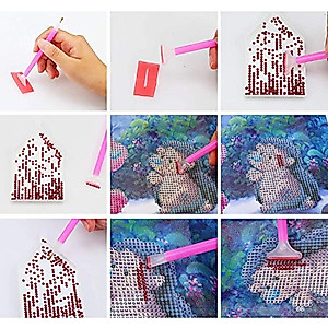 2Pack 28 Slots Diamond Painting Storage Containers Portable Plastic Bead Storage Box with Diamond Painting Tools and Accessories Kit Apply to Full Drill & Partial Drill 5D Diamond Painting