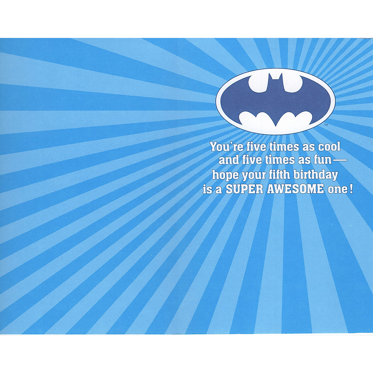Kid Squad Batman Happy 5th Fifth Birthday Card (Age 5) - Birthday Hero - You're Five Times as Cool and Five Times as Fun - Hope Your Fifth Birthday is a SUPER AWESOME One!