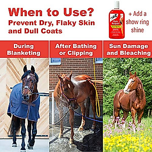 HARRIS Happy Horse Supplies, Hair Repair Moisturizing Spray for Manes, Tails & Coats, Concentrate Makes up to 1 Gallon, 16oz
