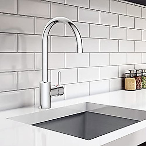 Design House 595660 Eastport II Single-Handle Kitchen Faucet in Polished Chrome, 15.5-inch