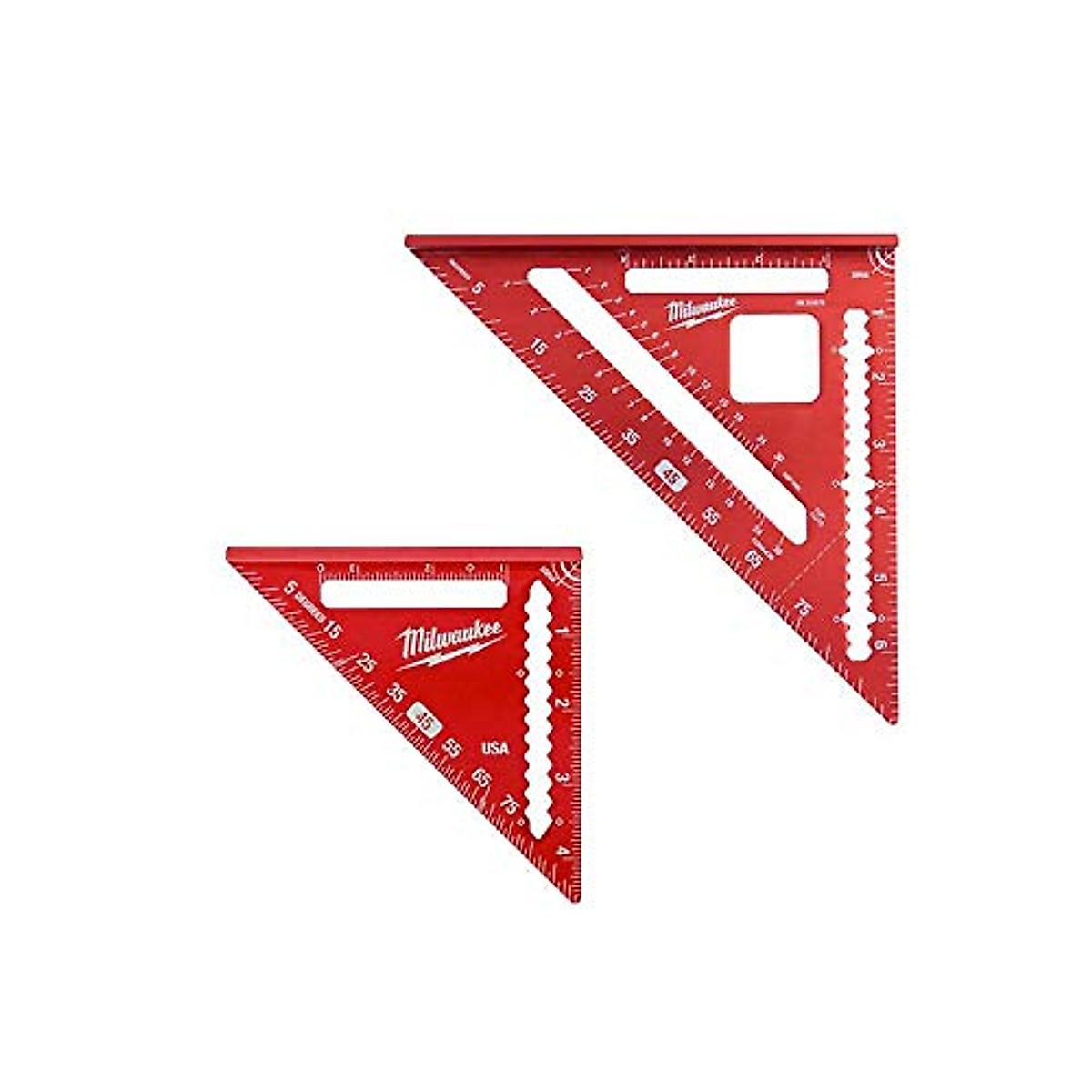 Milwaukee Tool 7-inch Rafter Square and 4-1/2-inch Trim Square Set