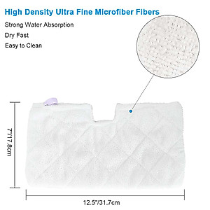 Fushing 10Pcs Steam Mop Pads, Washable Microfiber Cleaning Steamer Replacement Pads for Shark Steam Pocket Mop Hard Floor Cleaner S3500 Series S3501 S3550 S3601 S3601D S3801 S3801CO S3901 SE450 S2901