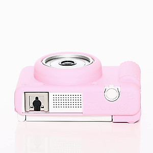 Pocoukate Case for Sony ZV-1F, ZV-1 II/ZV-1M2 Vlog Camera, ZV1F Camera Silicone Cover Skin, Anti-Scratch Slim Fit Soft Sleeve with ZV1 F Screen Protector- Pink