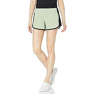 Amazon Essentials Women's 4" Stretch Woven Running Short, Light Green, Medium