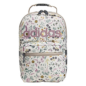 adidas Santiago 2 Insulated Lunch Bag, Woodland Floral Chalk White/Wonder Beige, One Size