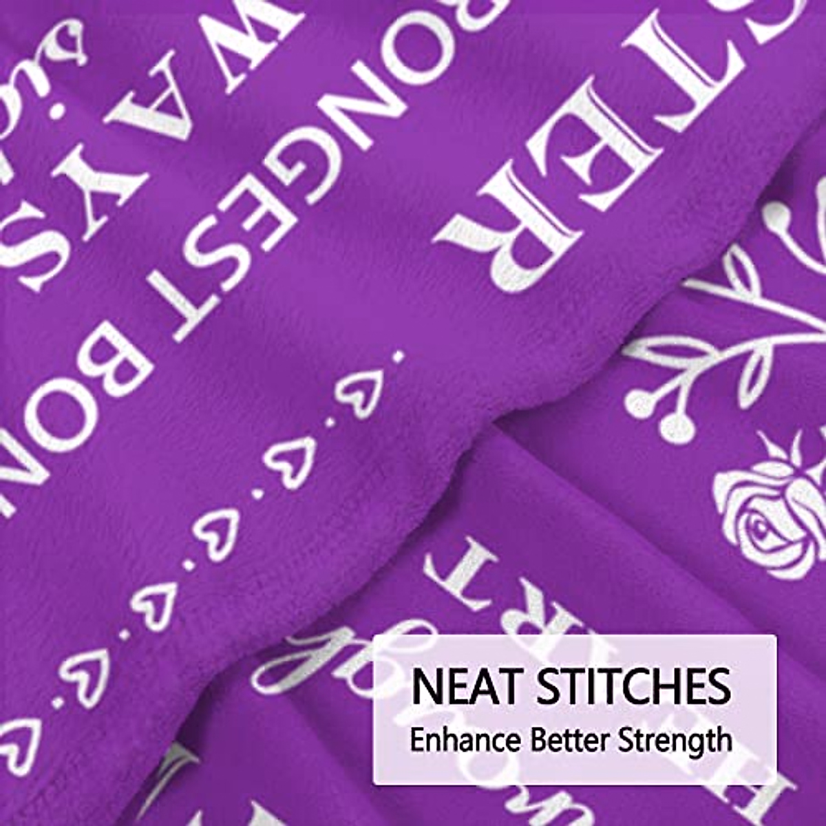 Womens Day Gift Soul Sister Gift Blanket 50x40 in Sisters Birthday Gifts Blankets Gifts Best Sisters Friend Presents Purple Soft Flanel Throw Blanket from Sister Brother Purple Blanket for Sister