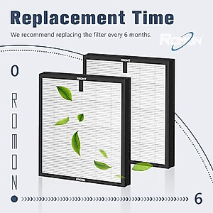 ROMON HY4866 Replacement Filter for MORENTO HY4866 Air Purifer, Enhanced Version 3-in-1 H13 Ture HEPA and Activated Carbon Filter, 4 Pack
