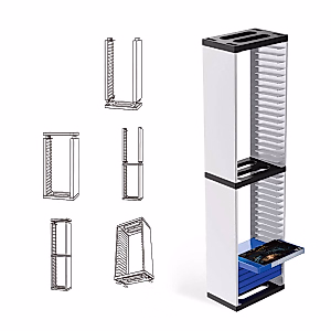 YICHUMY Game Disc Storage Tower for PS5,Game Disk Holder Rack Compatible with Xbox Series X/PS4