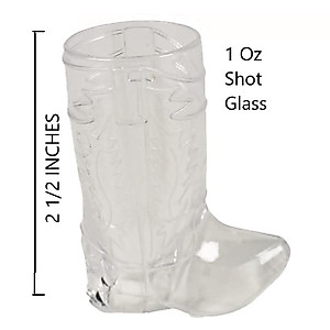 Fun Express Fun Express Plastic Mini Boot Glasses, Bachelorette Party, Cowbow and Cowgirl Birthday Supplies, 12 Pieces