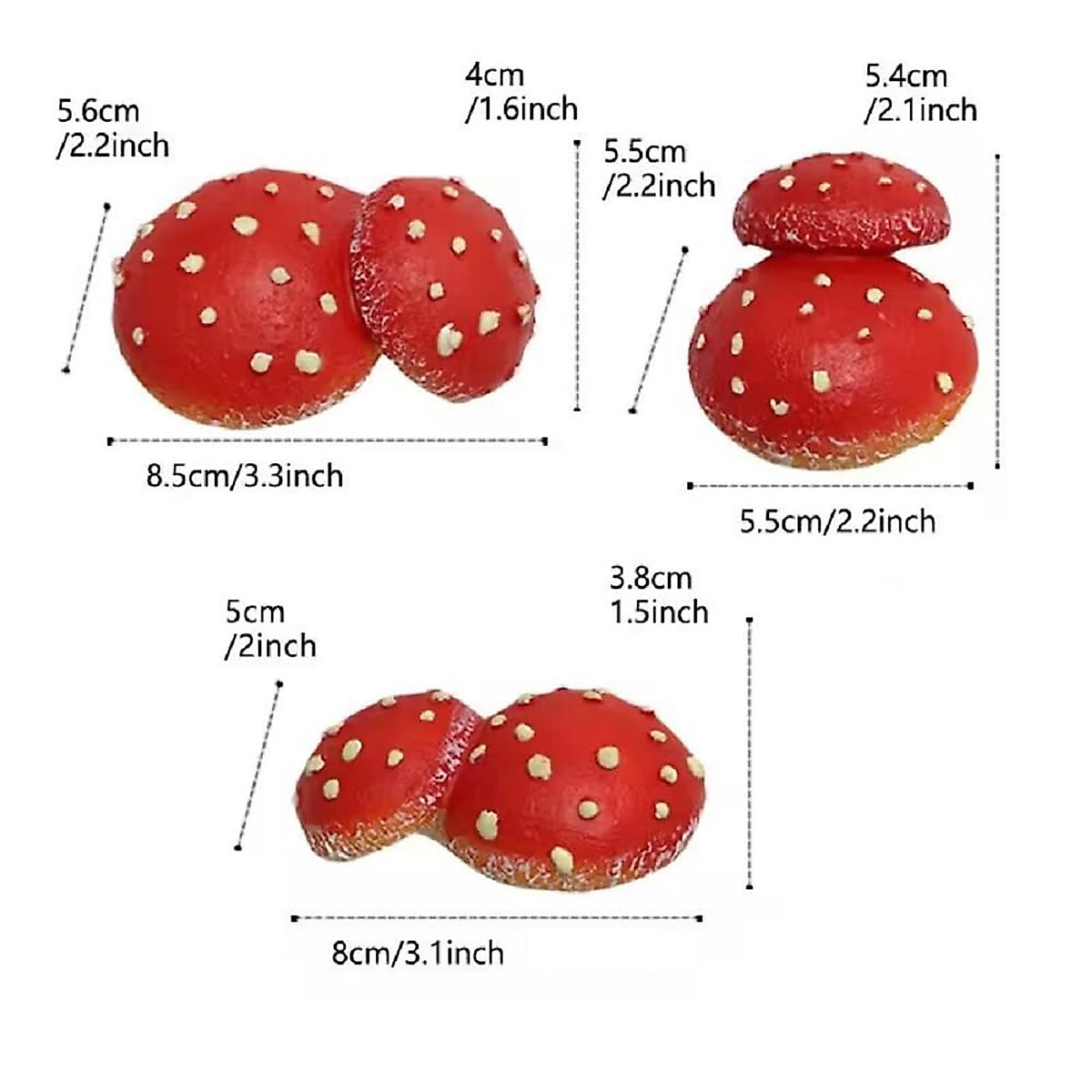 NUOLUTH Glow-in-The-Dark Mushroom, Lawn Ornaments, Set of 3 Mushroom Shelf Wall Decor - Mushroom Tree Decorations Outdoor, Mushroom Statue Figurines, Fairy Garden Decor Accessories