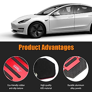 Ziciner 3PCS Non-Slip Car Pedal Pads, Manual Gearbox Gas Pedal Brake Pedal Cover, Aluminum Alloy Brake Gas Clutch Pedal Kits, Universal Replacement Accessories for Car SUV ATV (Red&Manual)