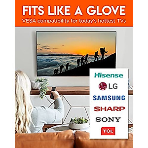 ECHOGEAR No Drill TV Drywall Mount - Slim No Stud Design Holds TVs Up to 100lbs with Nails - Easy Install with No Drilling Required
