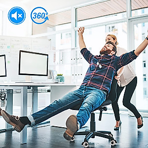 Office Chair Caster Wheels, Set of 5, Heavy Duty Chair Wheels for Hardwood, Carpet -Quiet & Smooth Gliding 2 Inch Office Chair Rubber Caster Wheels(Brown)