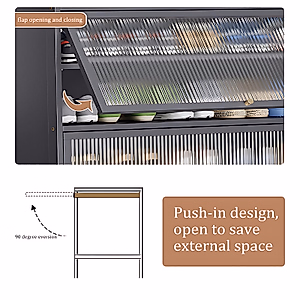 njawnn Shoe Cabinet with Doors, 10-Tier Tall Shoe Storage Cabinet with Adjustable Shelves, Wooden Shoes Rack Shoe Storage Organizer for Entryway, Hallway, Closet, Living Room