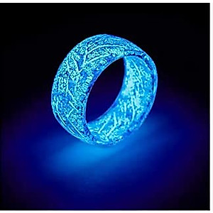 Glow Rings In The Dark Venus Orb Ring Rings For Women Trendy Acrylic Luminous Aesthetic Rings (blue, 6)