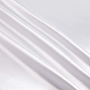 Bridal Satin White, Fabric by the Yard