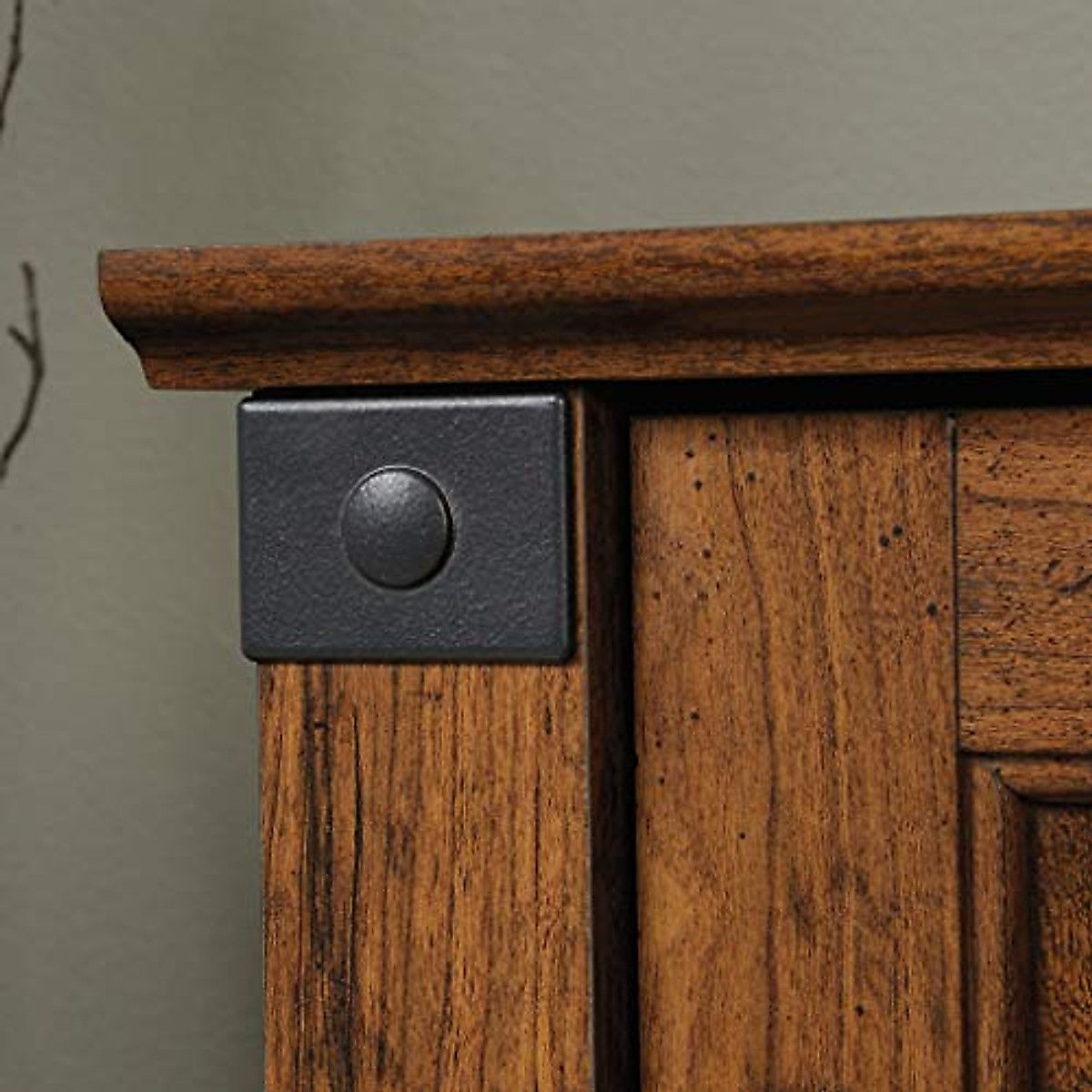 Sauder Carson Forge Computer Desk, Washington Cherry finish