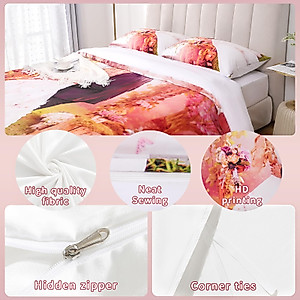 Livole Custom Comforter Cover Set with Photo&Text, Personalized Bedding Set Upload Images, Customized Duvet Cover Set with 2 Pillowcases, Customize Gift for Boys Girls, Cal-King (No Comforter)