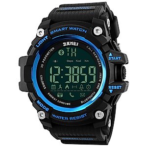 FANMIS Men Multifunction Smart Watch Pedometer Calories Digital Military Sport Watches Bluetooth for Android iPhone Activity Tracker Call Text Notification Monitor