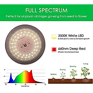 Yidasyn LED Outdoor Grow Lights String for Greenhouse Plants Waterproof 22FT(6 Lights) with 110V Plug Daisy Chain,Full Spectrum Grow Lights Outdoor for Seedling Veg Flower of Garden Backyard Farm