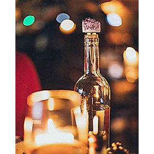 Crystal Wine Bottle Stoppers Natural Gemstone Wine Saver with Gift Box for Parties Wedding & Decoration (Amethyst Druzy)
