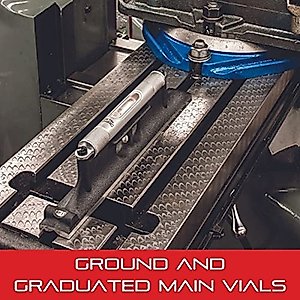 Starrett Machinists' Level with Ground and Graduated Main Vial - Ideal for Machine Shop and Tool Room Use - 4" (100mm) Length, Without Case and Cross Test Vial - 98-4