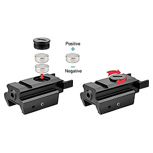 EZshoot BoreSighter for 0.177 to 0.54 Caliber and Red Dot Laser Sight Tactical 20mm Standard Picatinny Weaver Rail for Pistol Handgun Gun Rifle