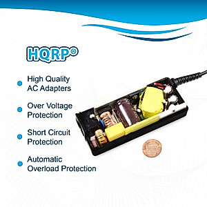 HQRP 24V AC Adapter Compatible with Polk Audio S065BP2400250 Magnifi Soundbar Magni-Fi AM8111-A Power Supply Cord + HQRP Euro Plug Adapter