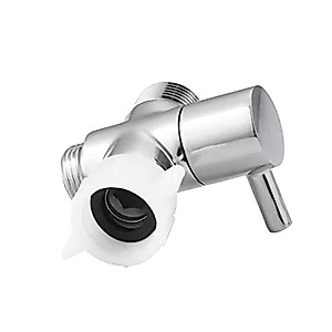 Hsmhose Bidet T Adapter with Shut off Valve,Metal T Valve for Bidet 7/8” X 7/8” X 1/2”or 3/8”,Tee Connector Bidet Attachment for Toilet