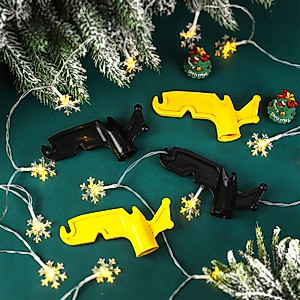 Amyhill 4 Pcs Multi Purpose Plastic Utility Hook Screw on Extension Pole Attachments Handy Twist Pole Hook with Standard Threading for Hanging Bird Feeders Broom Handles Christmas Tree Lights