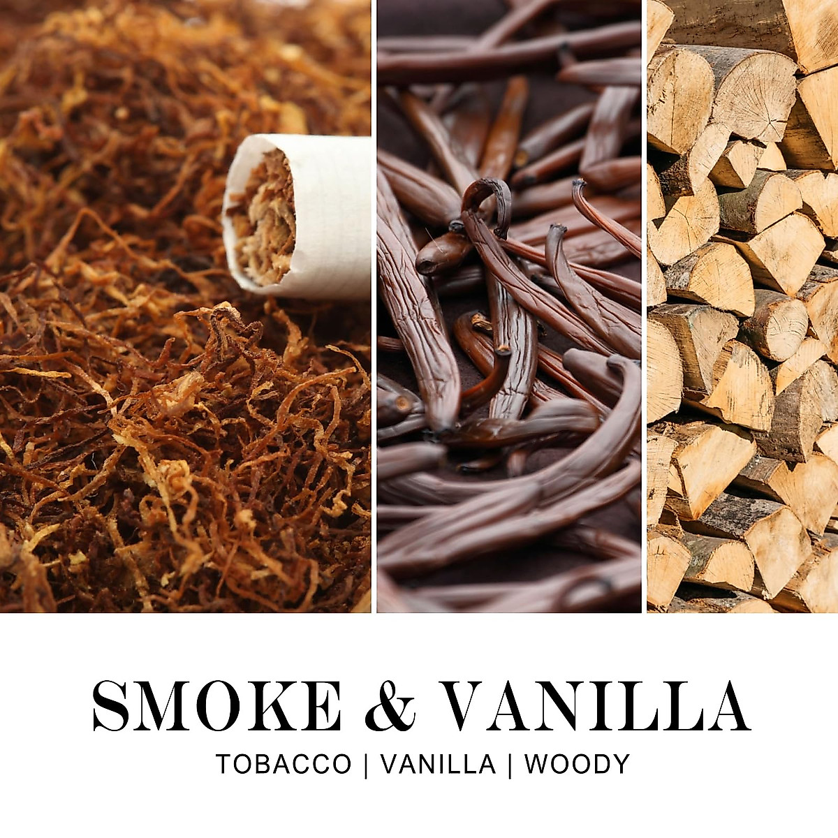 Scented Candles for Men | Smoke & Vanilla Scented Candle - Candle for Men, Men Candles for Home Scented, Candle Gifts for Him/Friend, Aromatherapy Candle in Black Jar