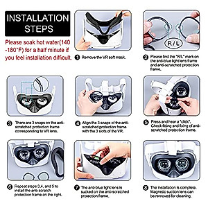 Magnetic Anti-Blue Light Lens Frame Compatible for Oculus Quest2 Rift S, Magnetic Eyeglasses Frame of VR Headset Accessories