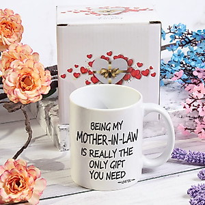 Being My Mother In Law Is The Only Gift You Need Mug Being My Mother In Law Mug Mother In Law Coffee Mug Birthday Valentine's Day Christmas Gifts for Mother In Law from Daughter Son In Law 11 Ounce