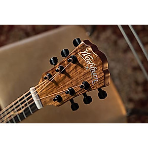 Washburn Bella Tono 6 String Acoustic-Electric Guitar, Right, Gloss Charcoal Burst (BTS9VCECH-D)