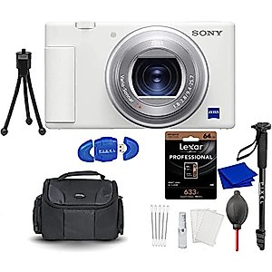 Sony ZV-1 Digital Camera Bundle with ACCVC1 Vlogger Accessory Kit, Camera Backpack, Tripod, Handy Case + More (11 Items) | Sony ZV1 Point & Shoot Camera for Content Creators, Vlogging and YouTube