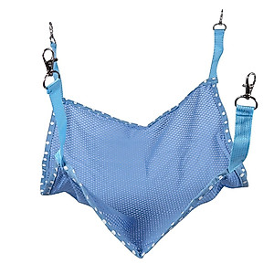 Yosoo Cat Cage Hammock, Comfortable Pet Hanging Bed Breathable Mesh, for Cute Small Pet Cat Dog Animals Sleep Pad (S, Blue)