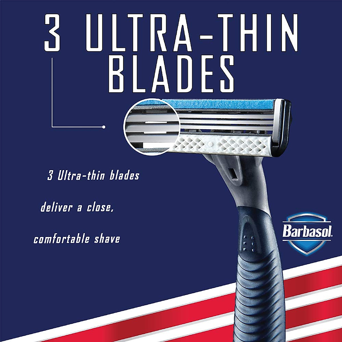 Barbasol Ultra 3 Premium Disposable Razor, 4 Count