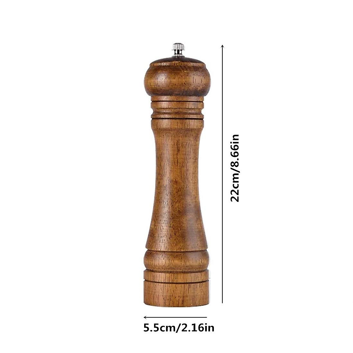 solid wood oak grinder restaurant pepper manual grinding powder pepper ...