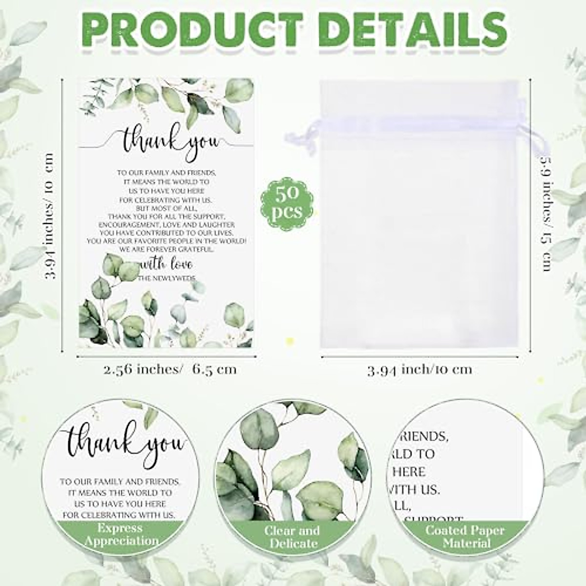 Uiifan 50 Set Wedding Favors for Guests Bulk 50 Wedding Shot Glasses Cheers to Love Stainless Steel Shot Glasses 50 Thank You Cards with Organza Bags for Guest Wedding Newlyweds Bridal Shower Gifts