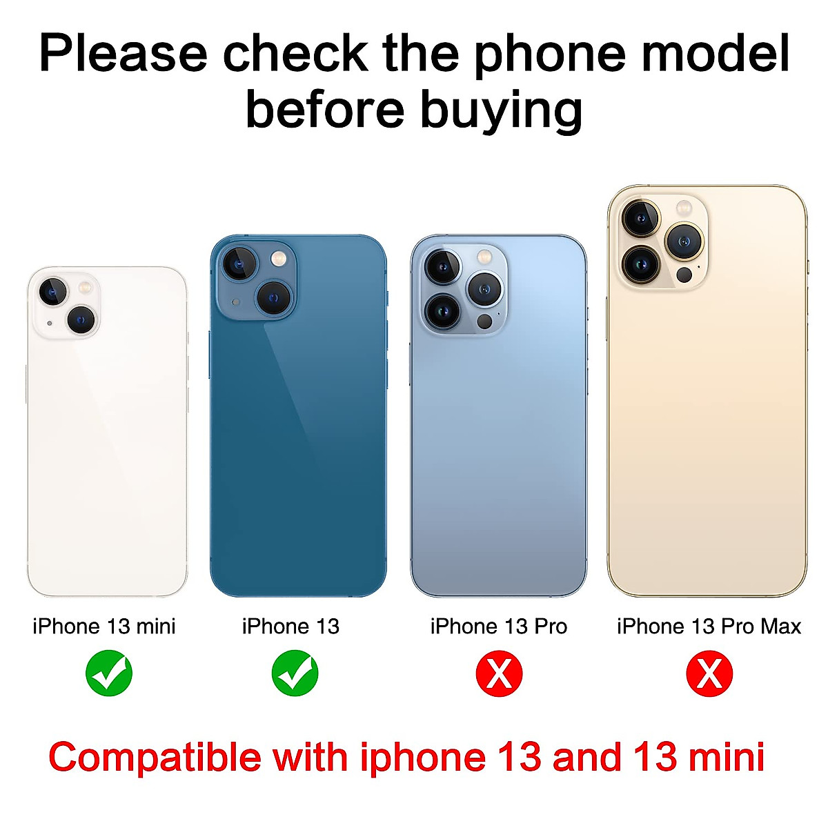 ASDAWN Back Rear Camera Lens Glass Replacement for iPhone 13 6.1 inch and 13 Mini 5.4 inch with Pre-Installed Adhesive, Back Lens Glass with Installation Manual + Repair Tool Set