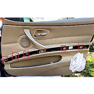 Rexka 20pcs Interior Trim Moulding Door Retainer Trim Finisher Clips E46 E90 E91 X5 Compatible with BMW E46 E90 E91 E92 320i 323i 325i 328i 330i M3 X5 E53 07149158194