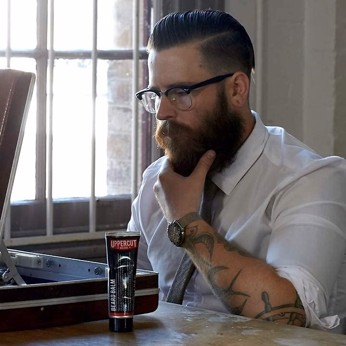 UPPERCUT DELUXE Conditioning Beard Balm for Control & Natural Shine, 3.38 fl.oz