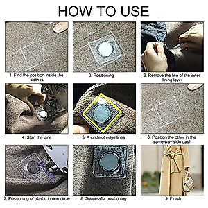 Hysagtek 20 Pairs Hidden Magnetic Snap 15mm 20mm Invisible Sew Magnetic Purse Closure Fastener Hidden Magnet Fastener for Handbag Clothing DIY Craft Sewing, 2 Sizes